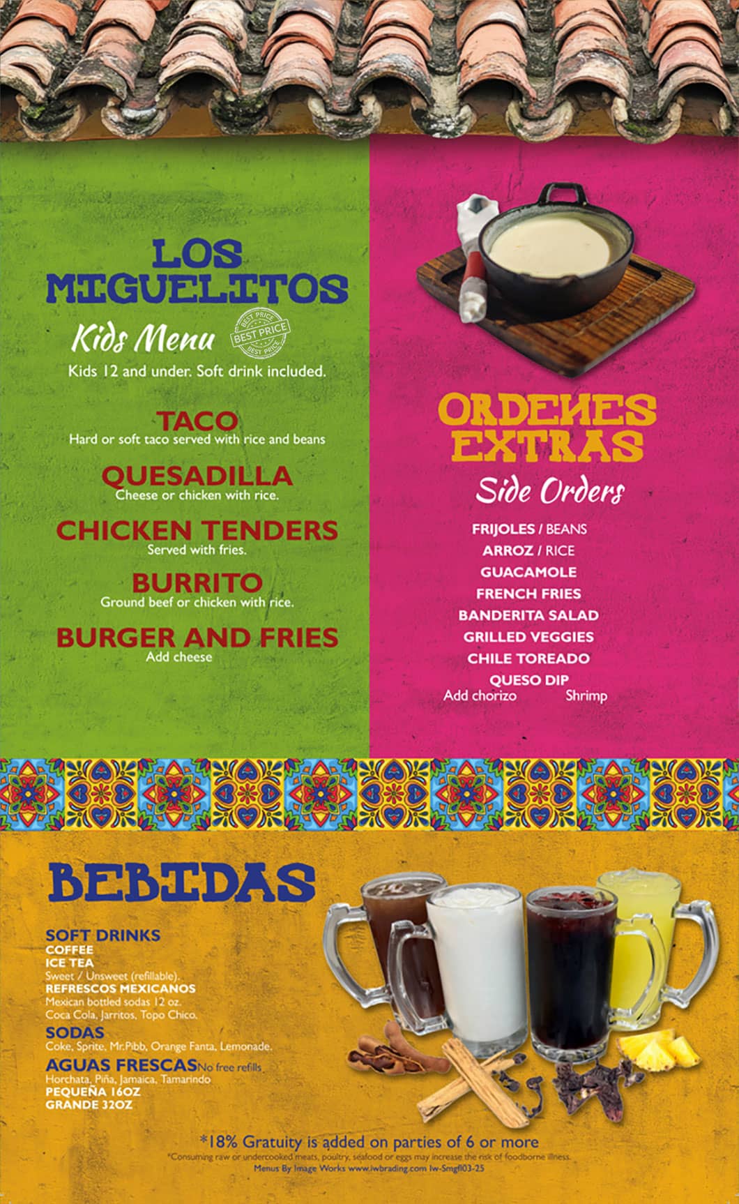 Food Menu – Apopka Restaurant – San Miguel Mexican Grill